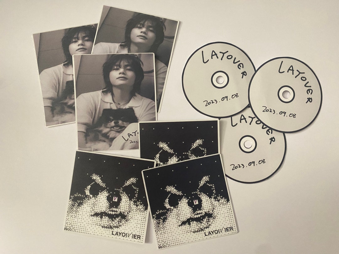 BTS V layover White Die Cut Sticker - Etsy
