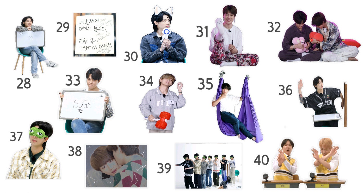 BTS run Bts Funny Moments White Clear Matte Die - Etsy