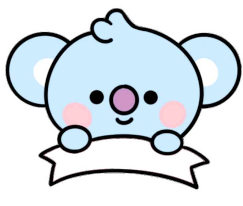 BT21 Name Tag Die Cut White Frost Matte Sticker - Etsy