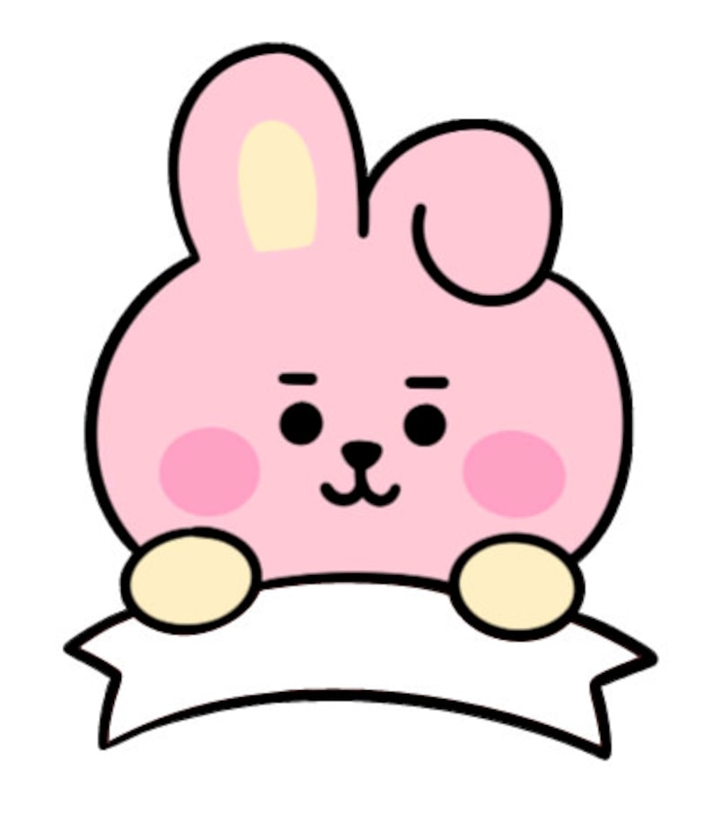 BT21 Name Tag Die Cut White Frost Matte Sticker - Etsy