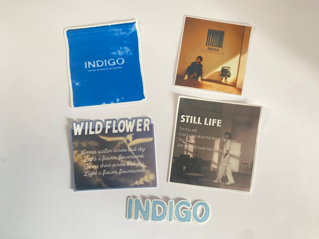 BTS RM "indigo" Die Cut Sticker - Etsy