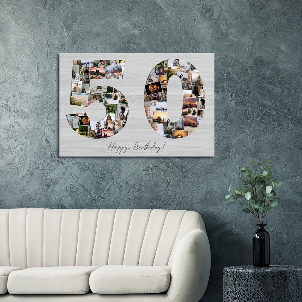 Custom Number Photo Collage Canvas. Picture Collage. Collage - Etsy