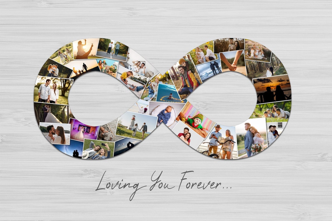 25-75 Pictures Custom Infinity Shape Photo Collage DIGITAL ONLY ...