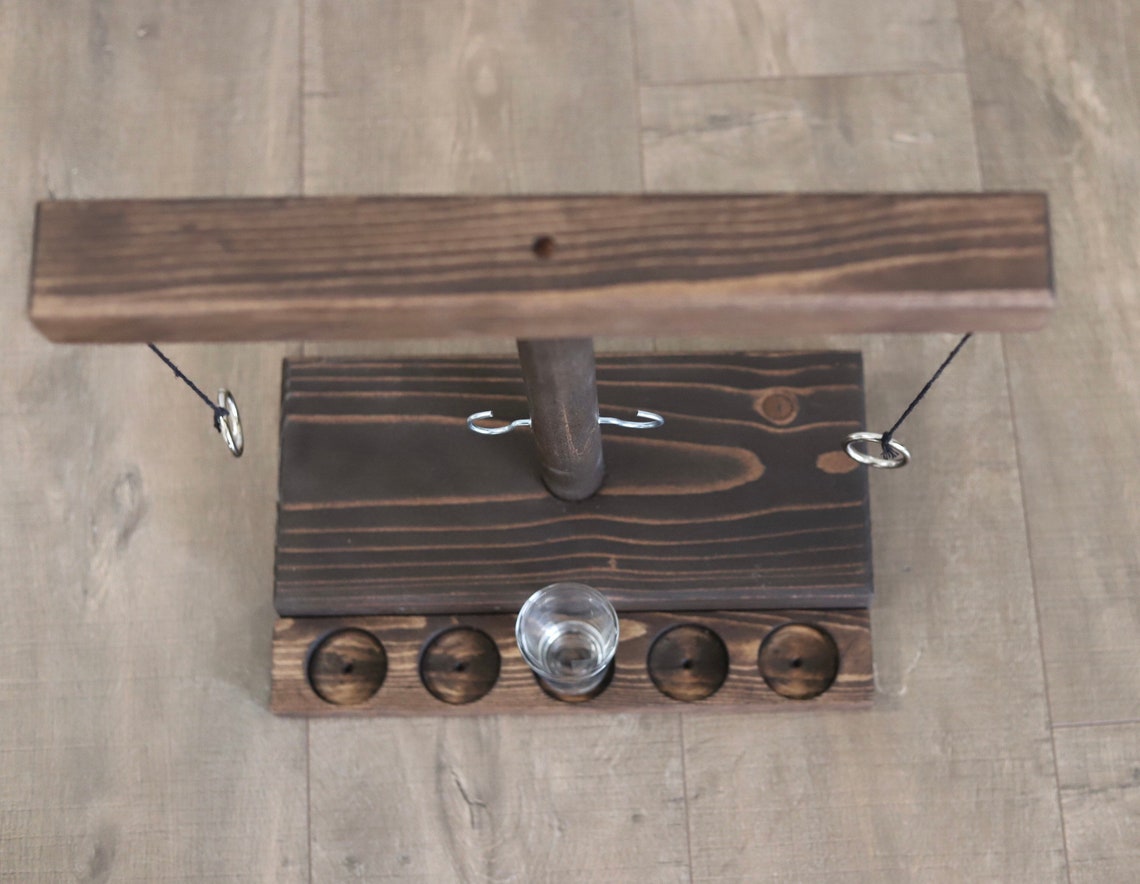 Ring Swing Drinking Game Wooden Ring And Hook Game Hook The Etsy