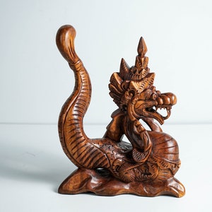 Basuki Dragon, Balinese Dragon Statue, Mystical Animal, Wood Carving ...