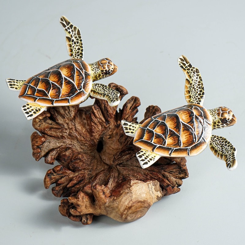 Wood Sculpture Turtle - Etsy