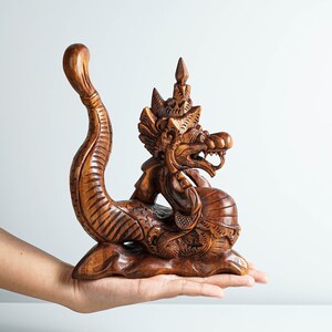 Basuki Dragon Balinese Dragon Statue Mystical Animal Wood - Etsy
