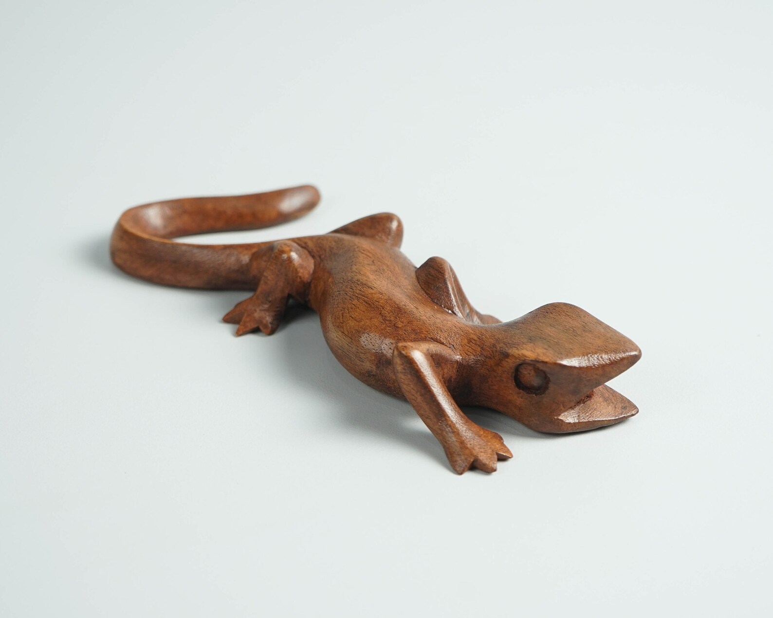 Gecko Sculpture, Animal Statue, Wood Carving, Artwork, Natural Piece ...