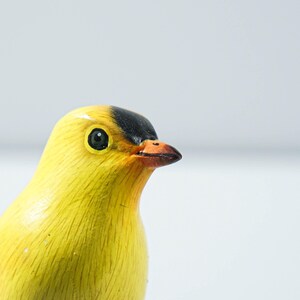 American Goldfinch Statue, Painted Wood Carving, Hand Painted, Wooden ...