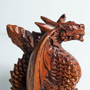 Winged Dragon Sculpture, Small Statue, Miniature, Mystical Animal ...
