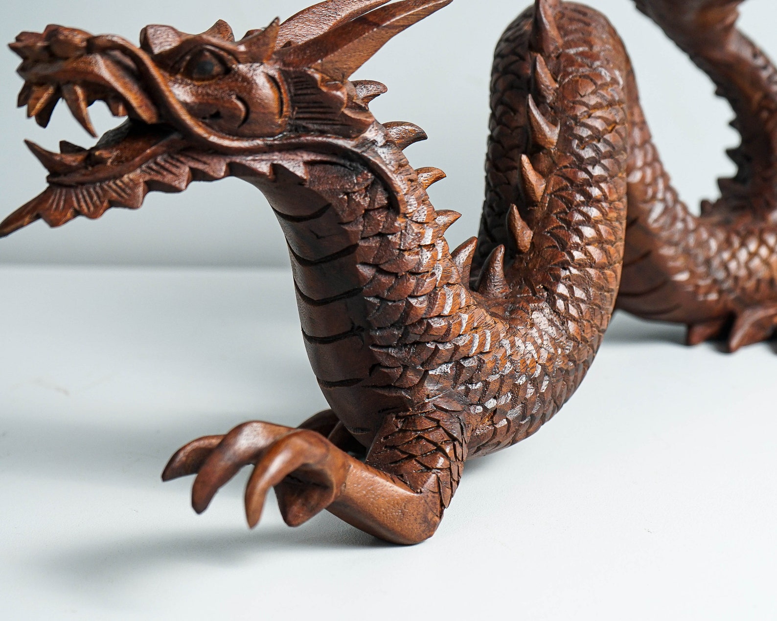 Lucky Dragon Figurine, Feng Shui Dragon, Legendary Animal, Handmade ...