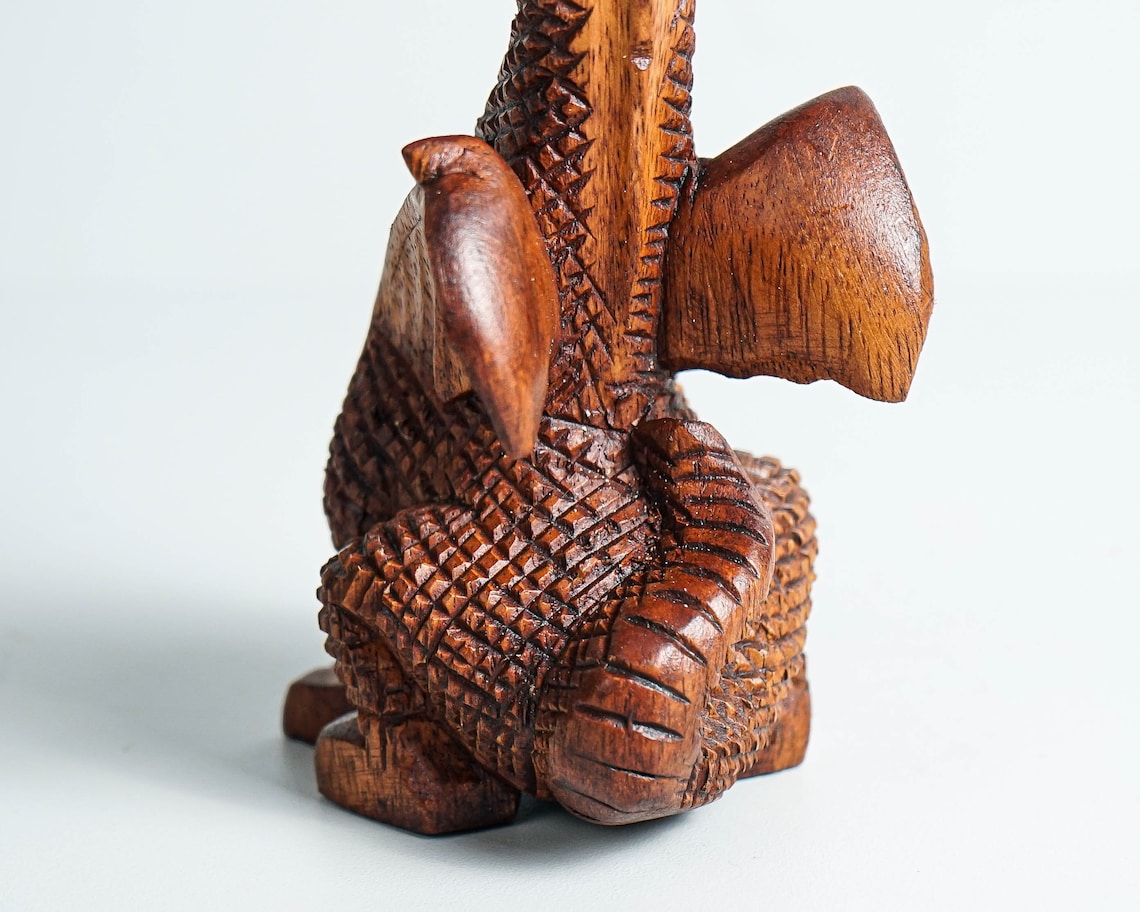 Calm Dragon Statue Wooden Dragon Fantasy Animal Dragon - Etsy