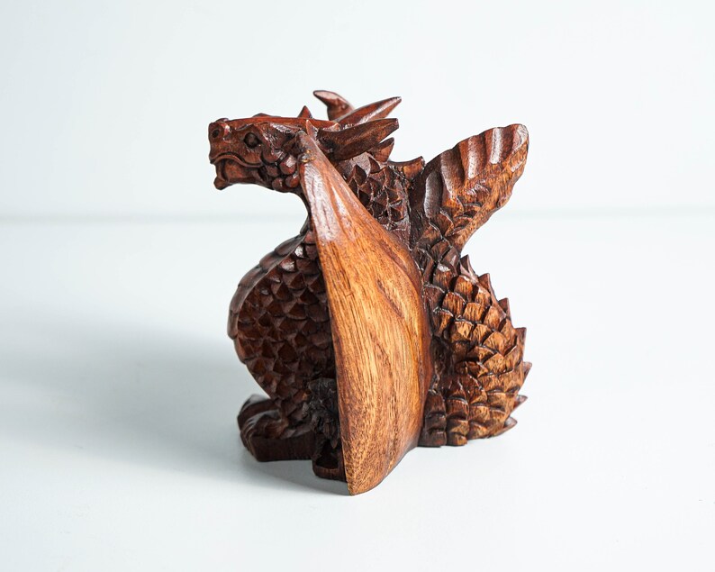 Winged Dragon Sculpture Small Statue Miniature Mystical - Etsy