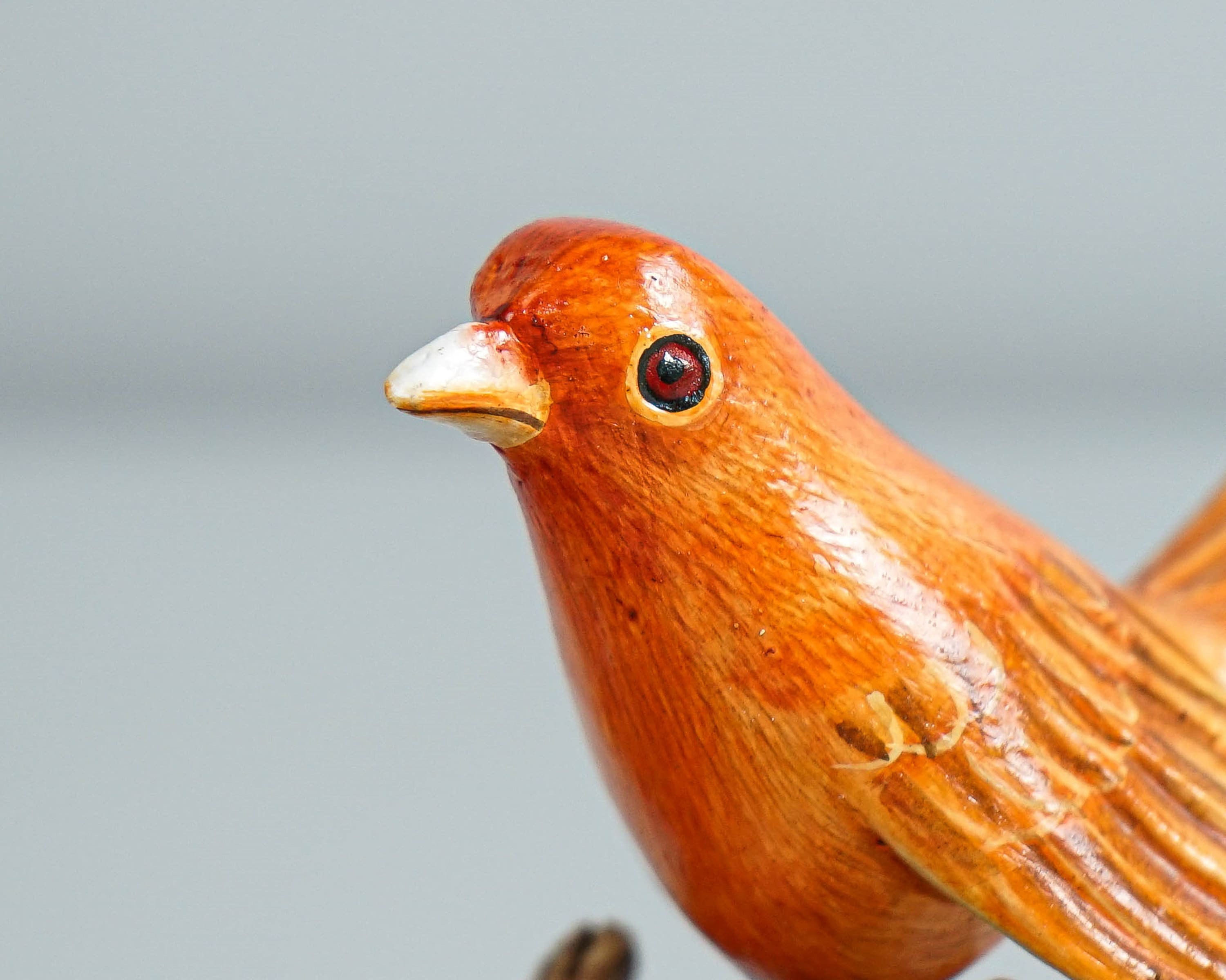 Red Canary Statue Bird Nest Sculpture Egg Art Love - Etsy