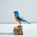 Eastern Bluebird Statue, Painted Wood Carving, Wooden Bird Art ...