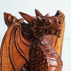 Winged Dragon Sculpture, Small Statue, Miniature, Mystical Animal ...