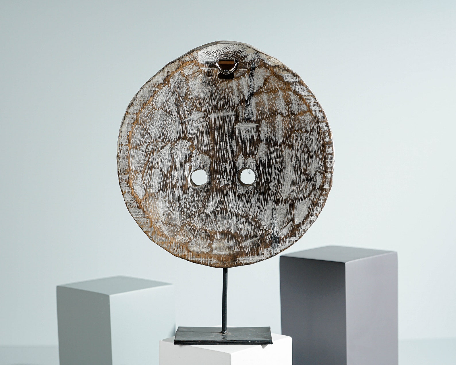 Round Mask of Timor Wall Art Mask on Stand Traditional Art - Etsy