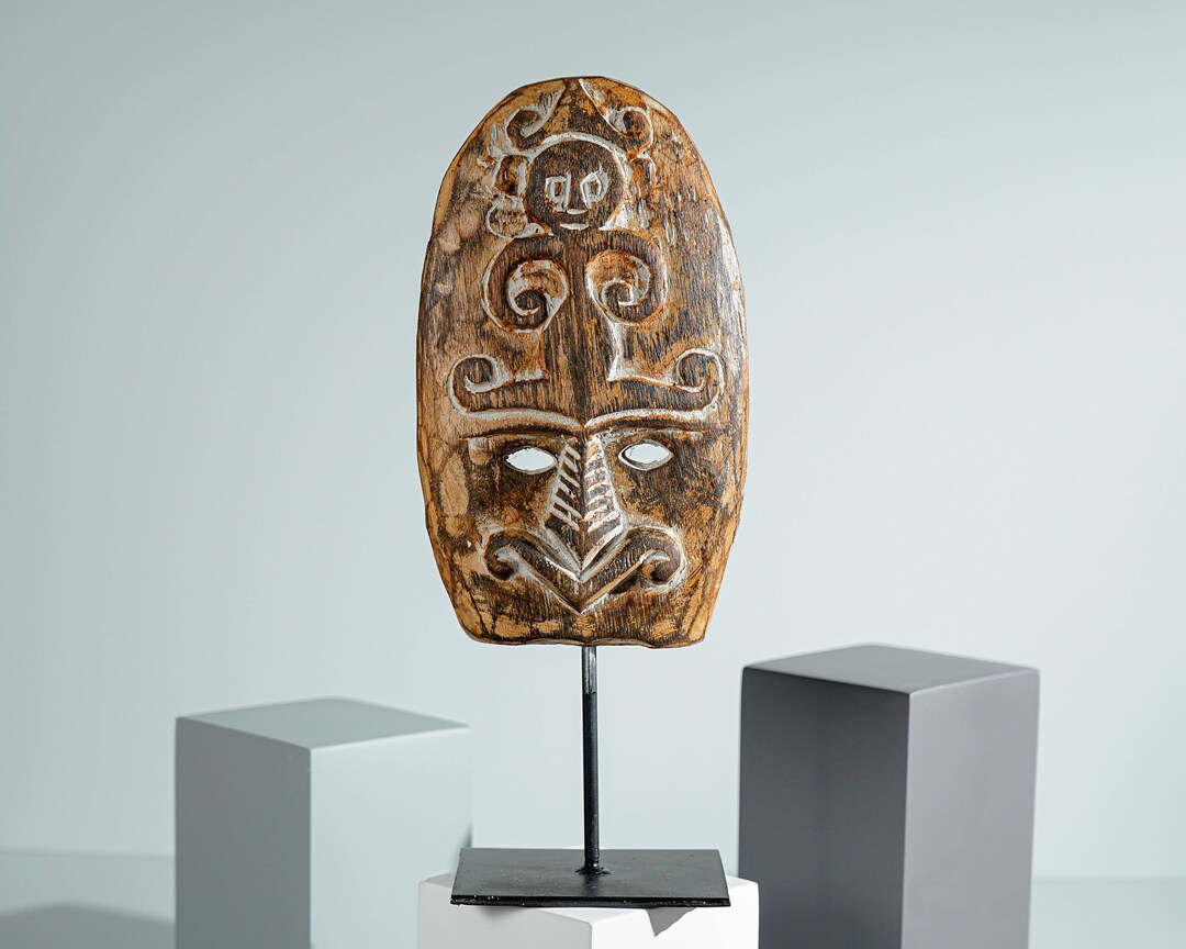 Mask of Timor, Wall Decoration, Mask on Stand, Sculpture, Handmade Gift ...