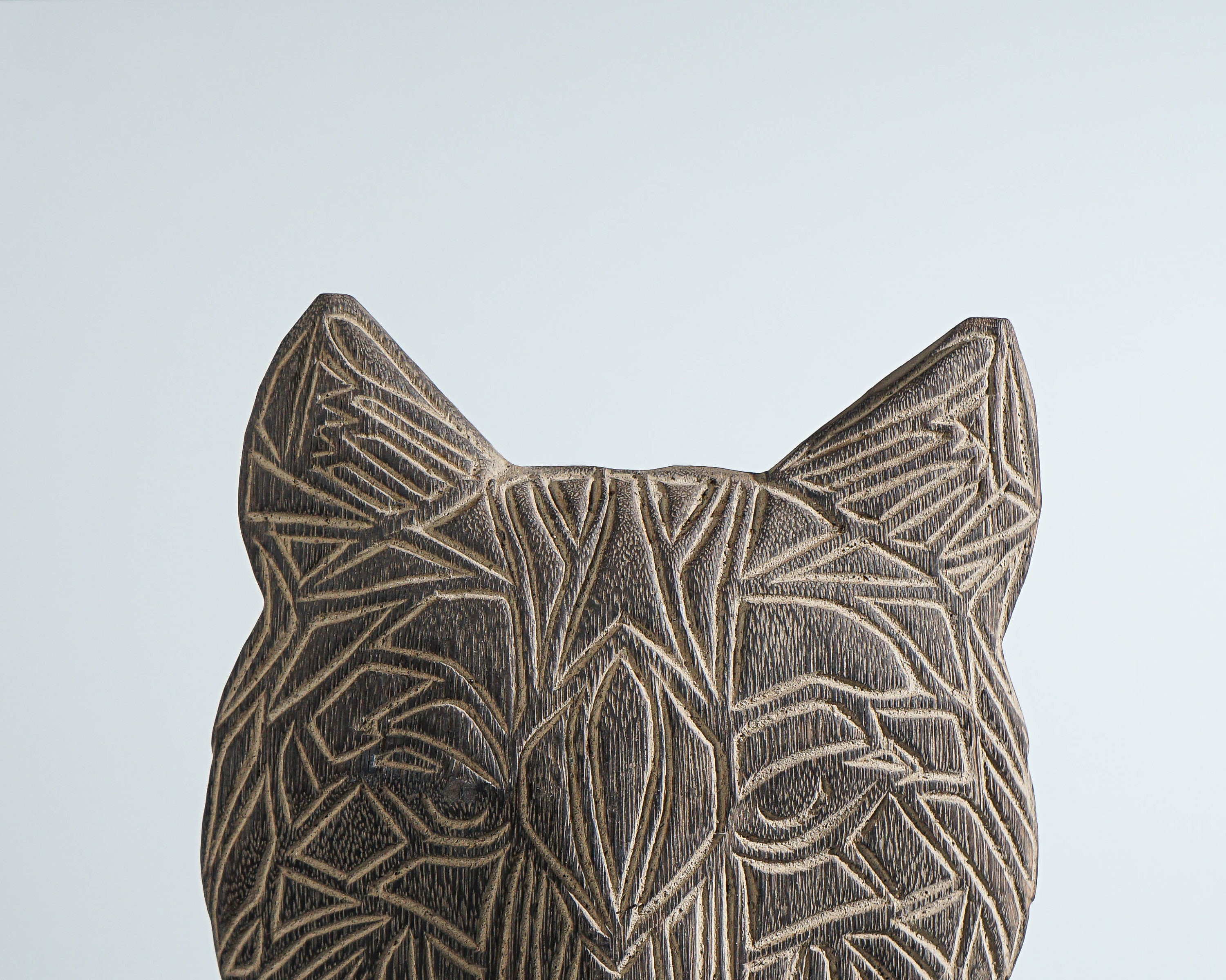 Wooden Wolf Traditional Mask, Wall Art, Hanging Figurine, Animal Statue ...