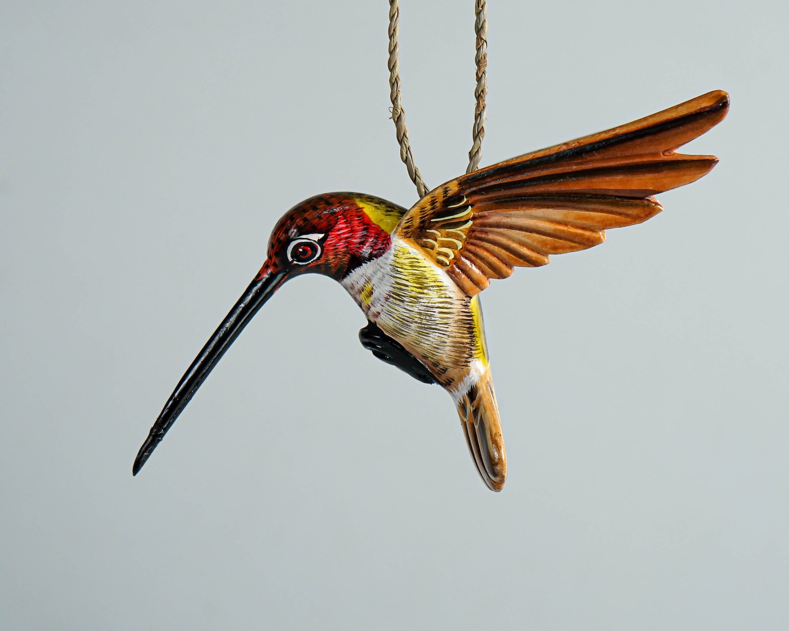 Colorful Hummingbird Statue Hanging Sculpture Wall Art - Etsy