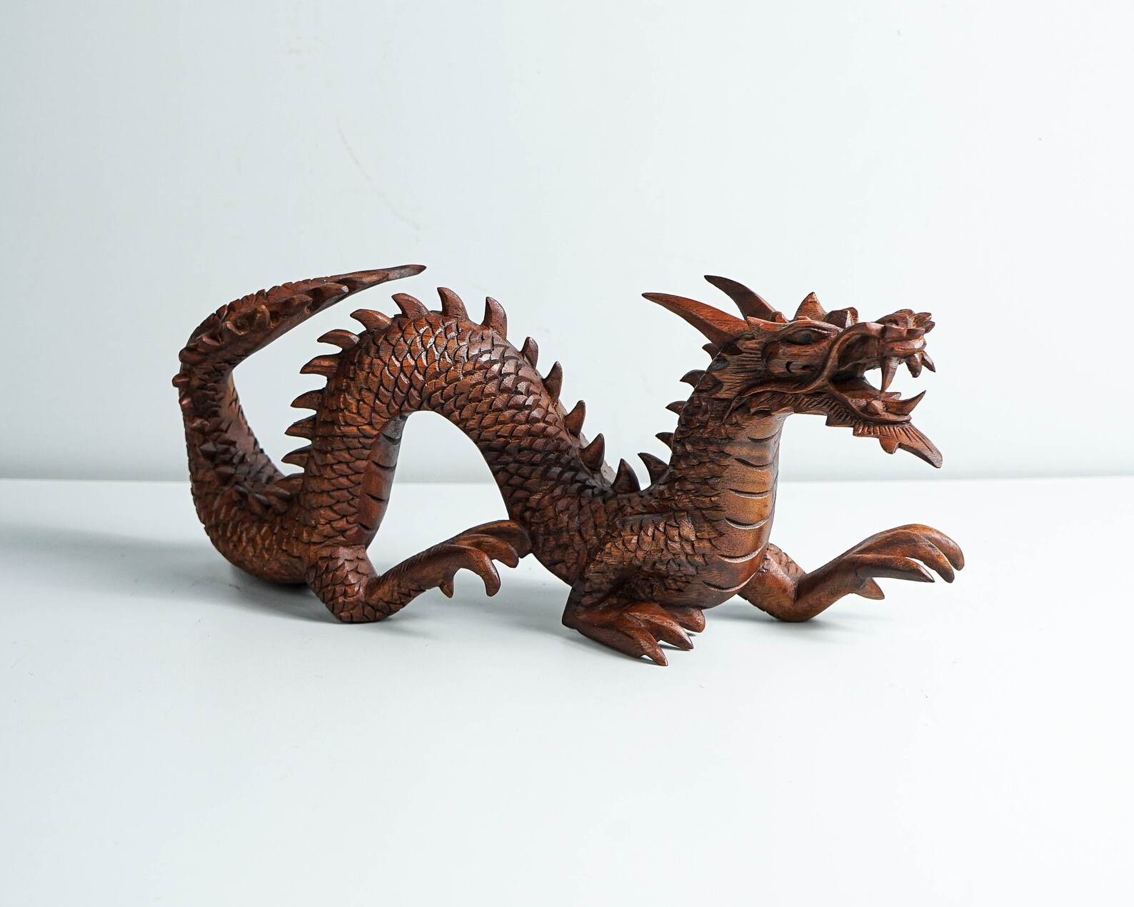 Lucky Dragon Figurine, Feng Shui Dragon, Legendary Animal, Handmade ...
