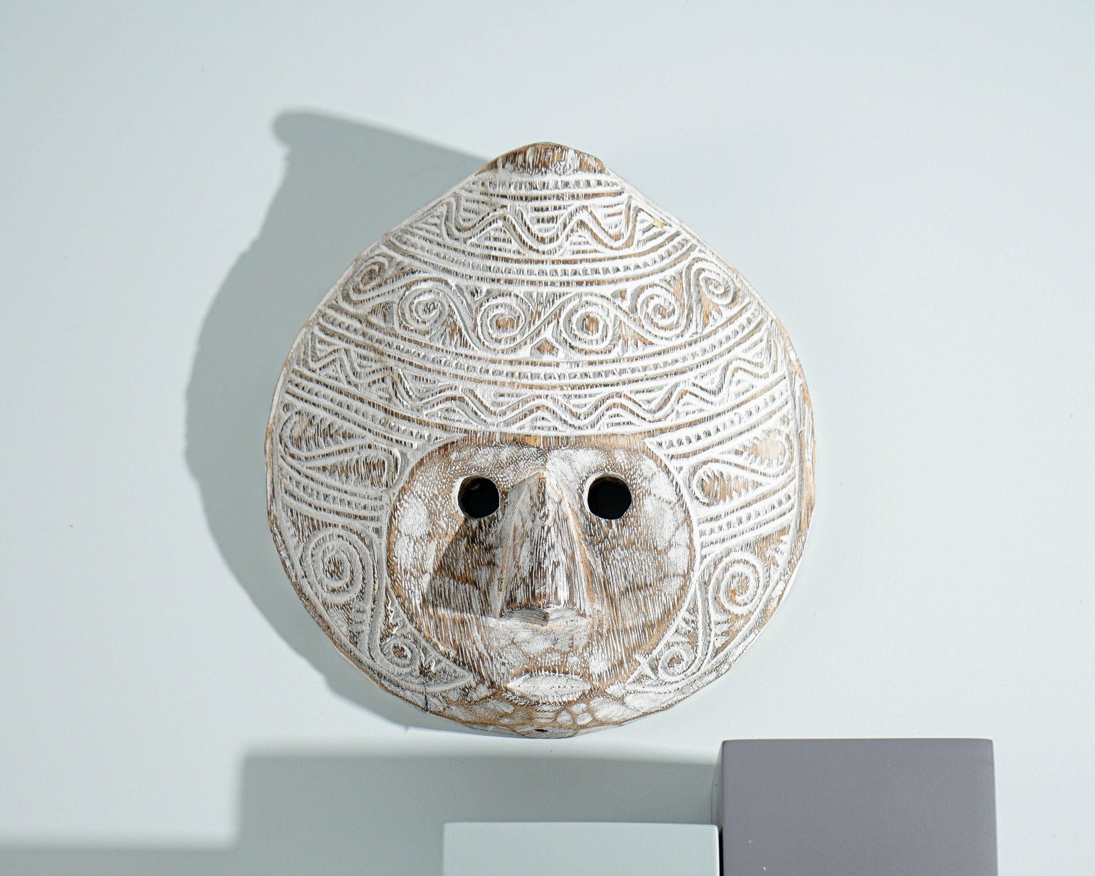 Round Mask of Timor Wall Art Mask on Stand Traditional Art - Etsy