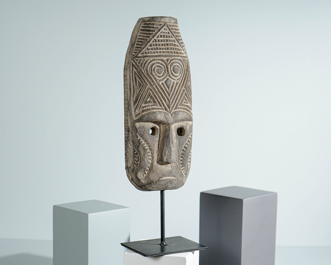 Timor Tribal Mask, Wall Decor, Antique Figurine, Primitive, Statue ...