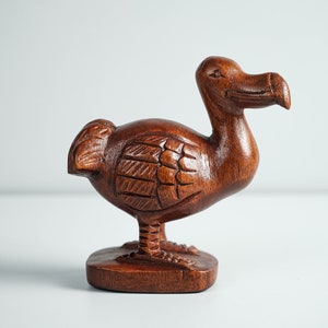 Wooden Dodo Bird Statue, Dodo Bird Figurine, Animal Sculpture, Wood ...