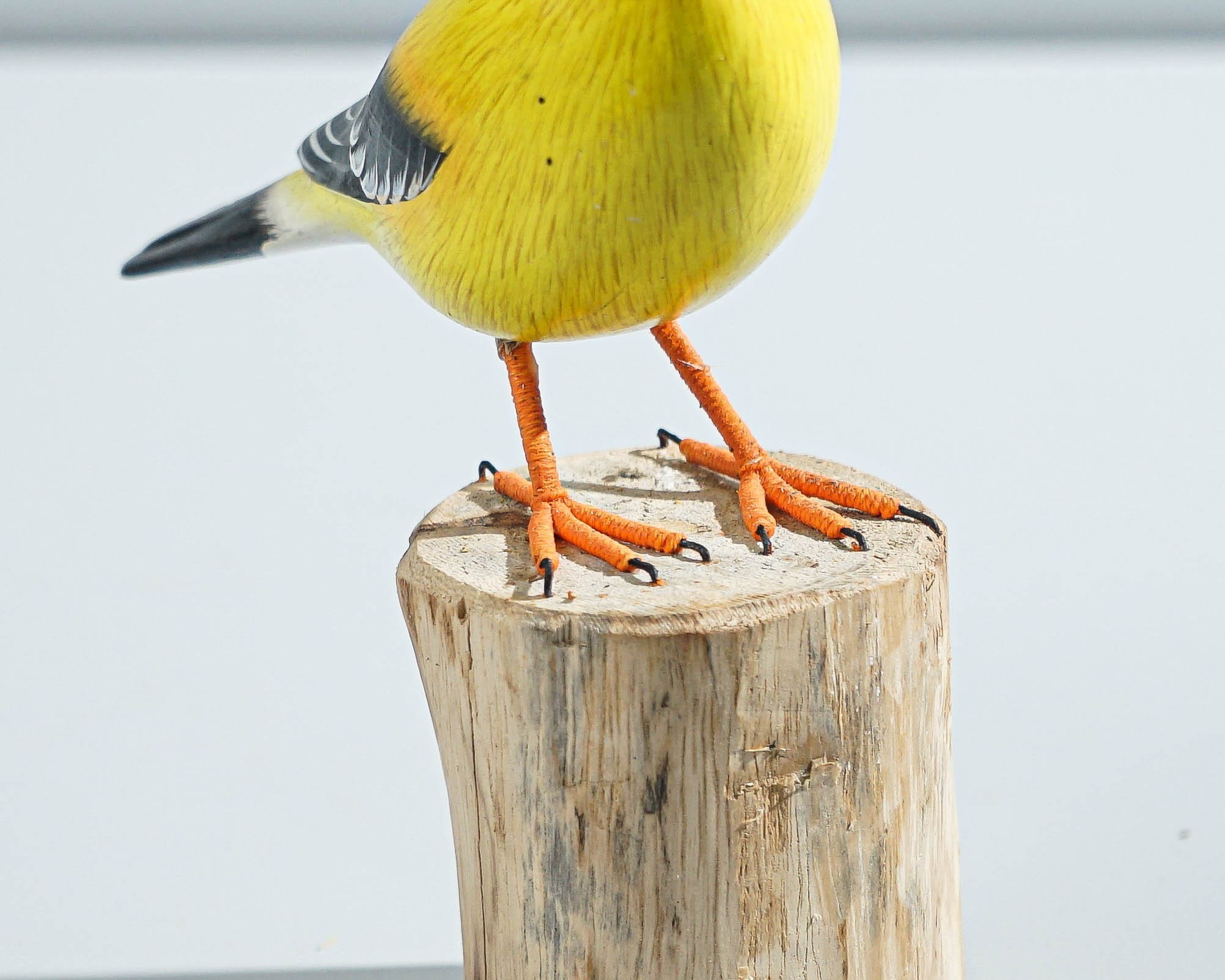 American Goldfinch Statue, Painted Wood Carving, Hand Painted, Wooden ...