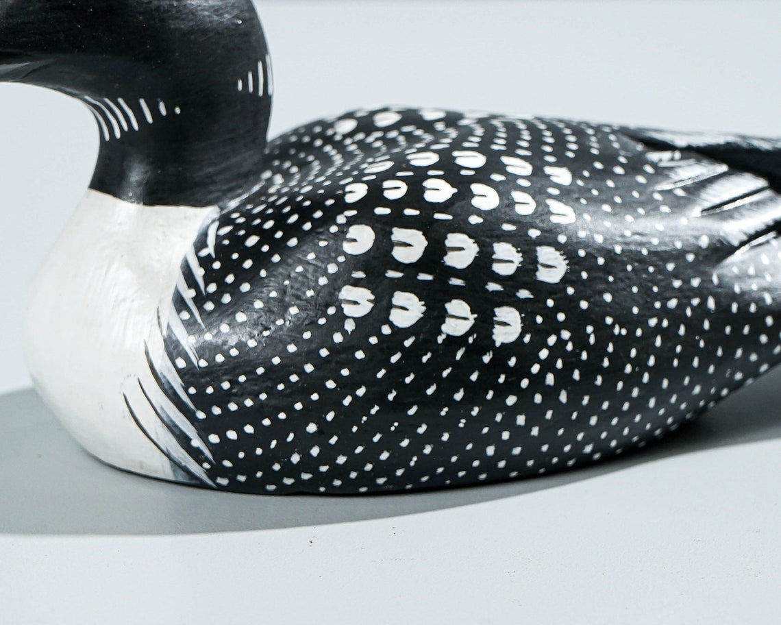 Loon Decor Bird Art Ornament Hand Carved Wooden Figurine - Etsy