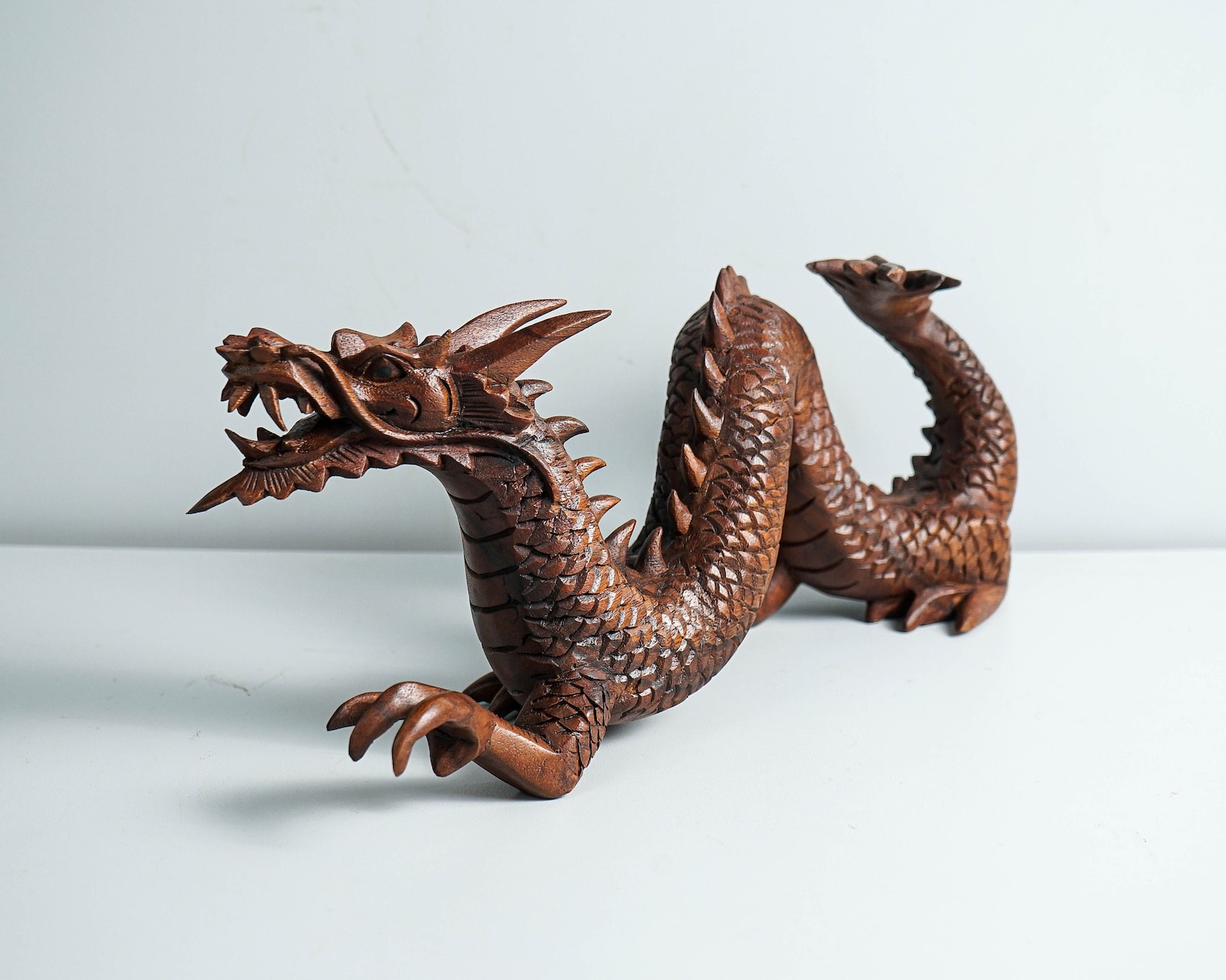 Lucky Dragon Figurine, Feng Shui Dragon, Legendary Animal, Handmade ...