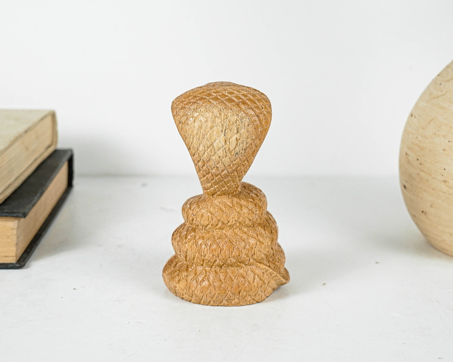 Wooden Cobra Sculpture, Snake, Reptile Ornament, Snake Collector ...