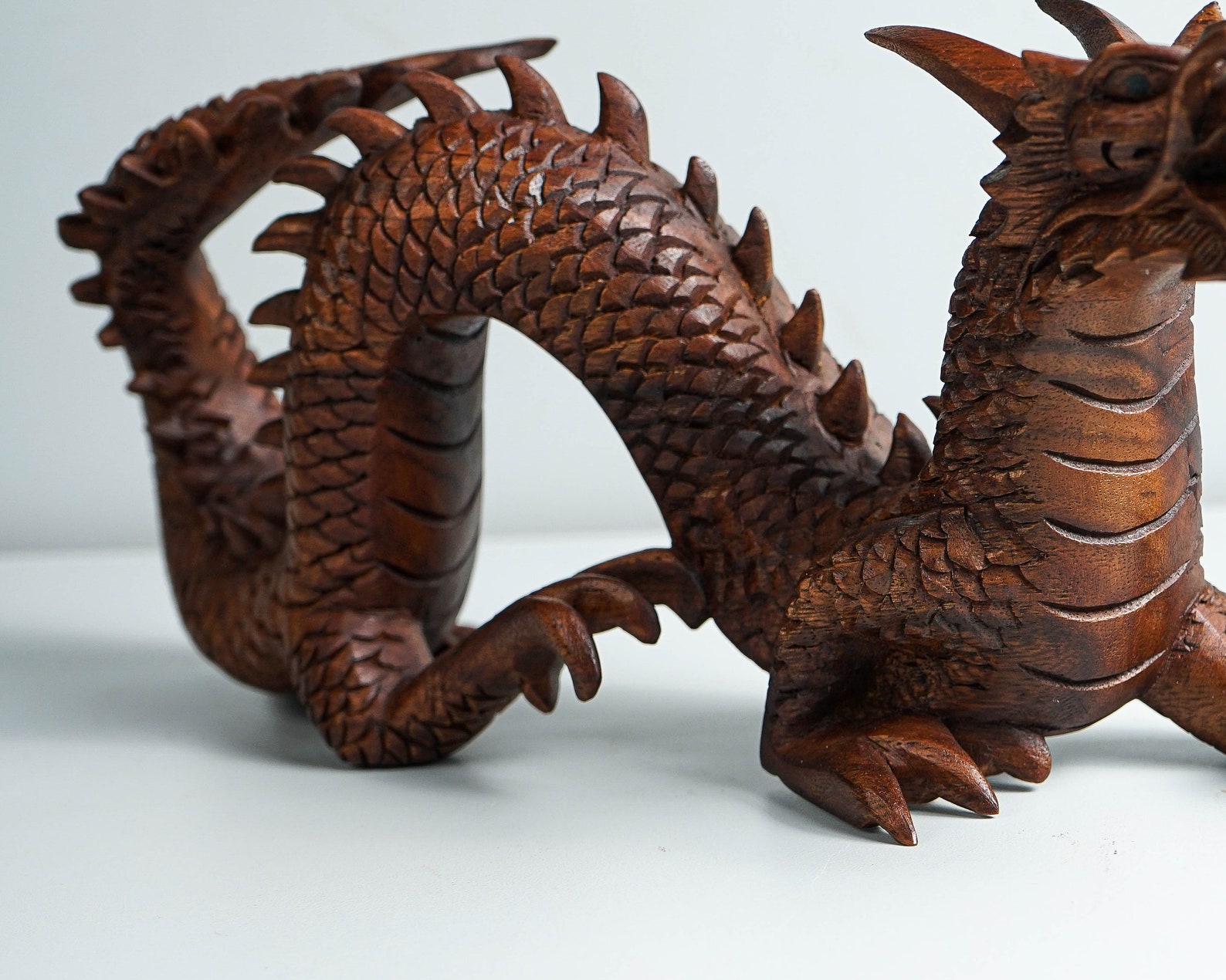 Lucky Dragon Figurine, Feng Shui Dragon, Legendary Animal, Handmade ...