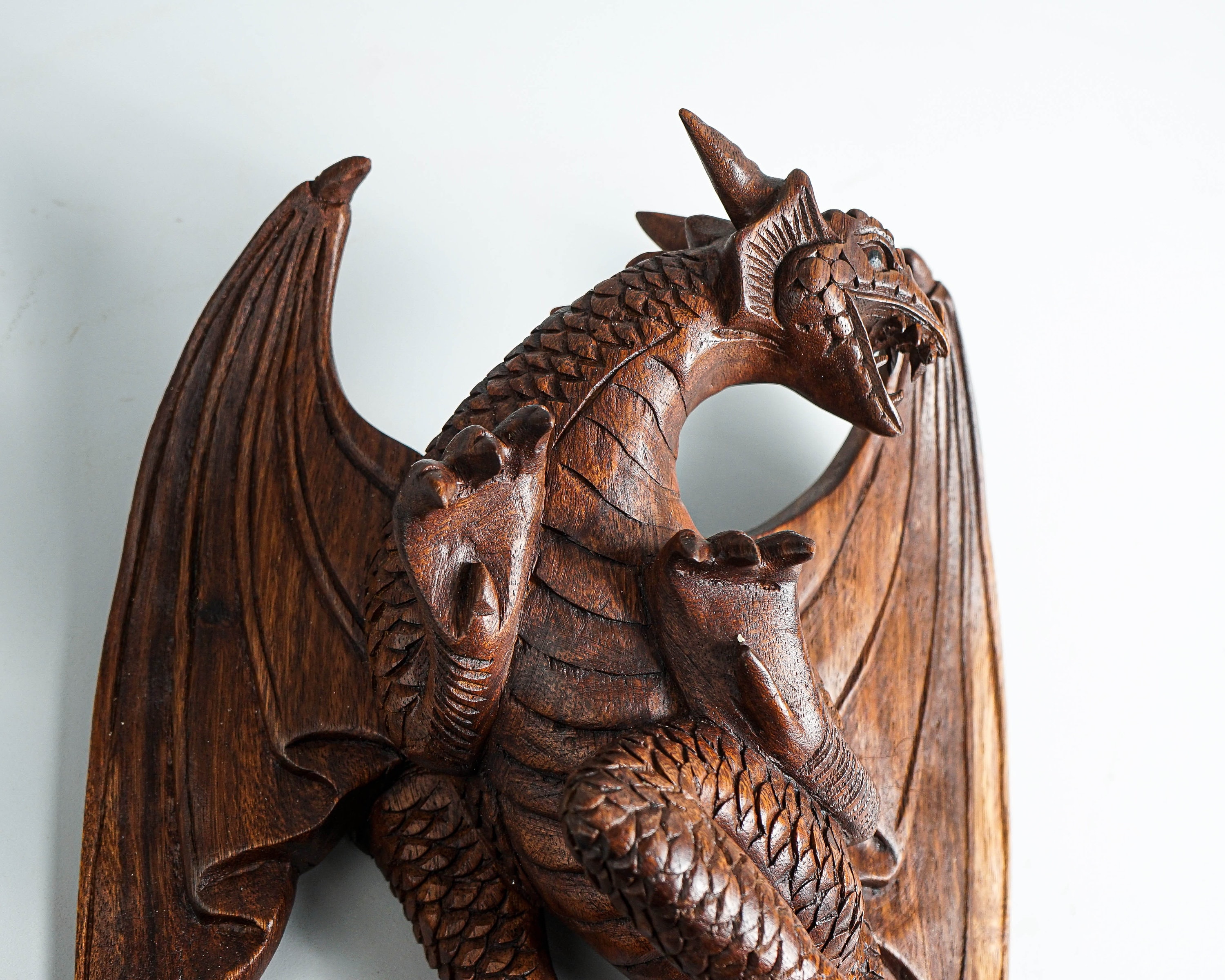 Dragon Wall Decor Hanging Wooden Dragon Mystical Animal - Etsy