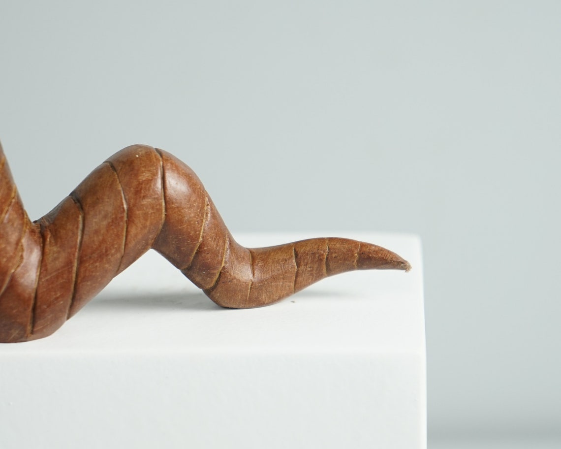 Wooden Worm Sculpture Animal Statue Wood Carving Rustic - Etsy