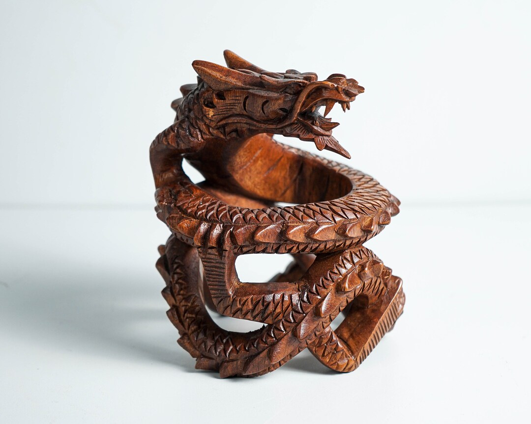 Unique Dragon Statue, Legendary Animal, Wood Carving Dragon, Exotic ...