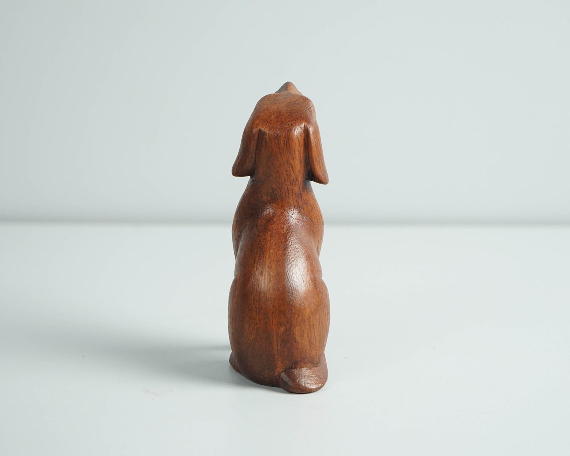 Wooden Dog Figurine Animal Statue Home Decor Animal - Etsy