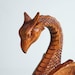 Calm Dragon Statue Wooden Dragon Fantasy Animal Dragon - Etsy