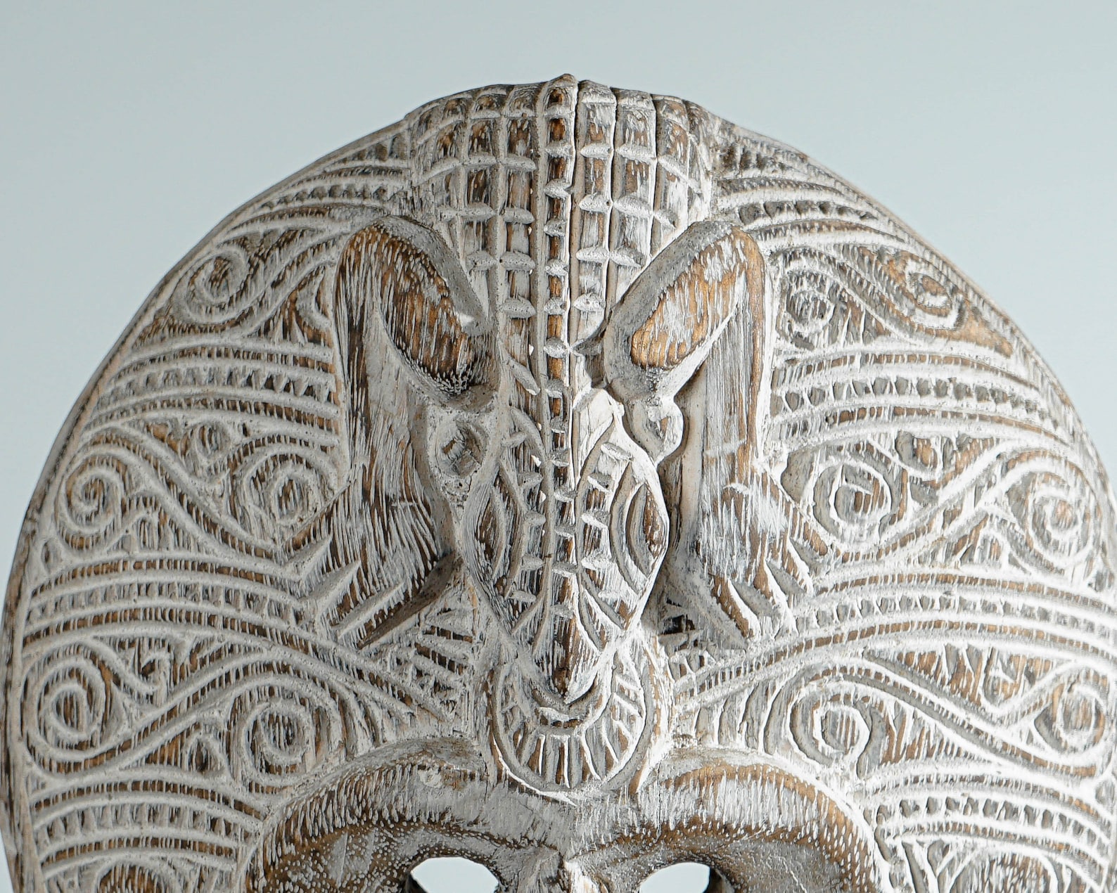 Round Mask of Timor, Primitive, Wall Decor, Wood Carving, Hanging ...