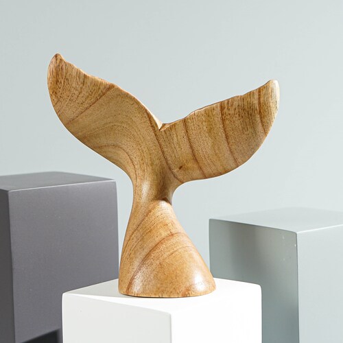 The Whale Tail Wooden Sculpture Tail Statue Wood Sculpture - Etsy
