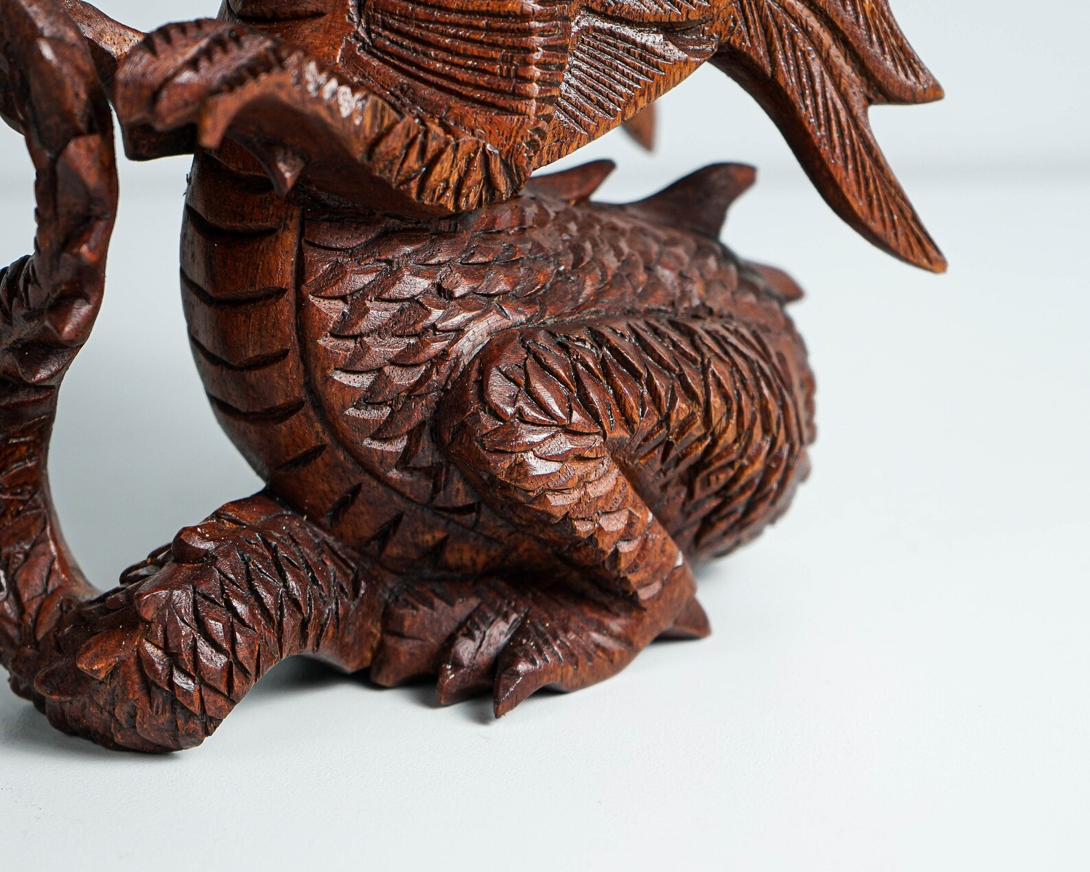 Fire Dragon Statue Dragon Figurine Mystical Animal Wood - Etsy