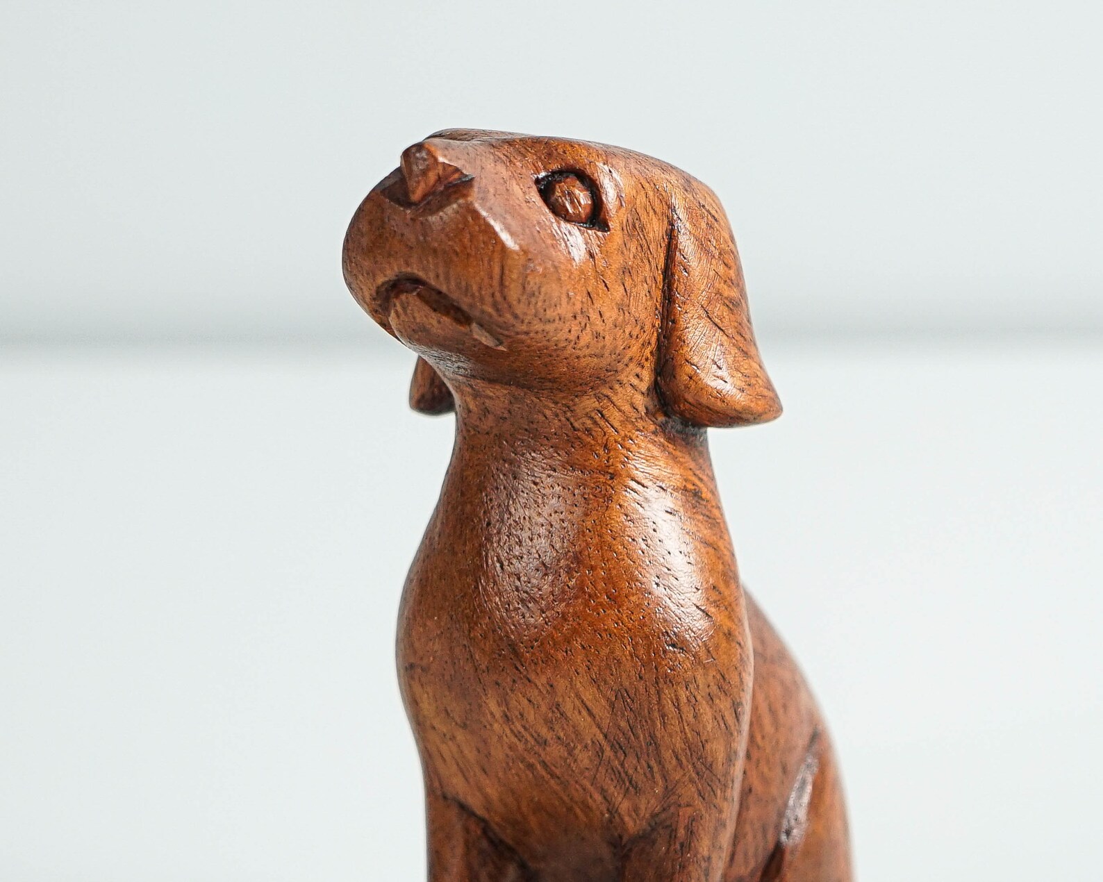 Wooden Dog Figurine Animal Statue Home Decor Animal - Etsy