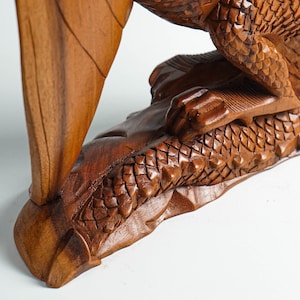 Wooden Dragon Statue, Unique Sculpture, Chinese Dragon, Mystical Animal ...