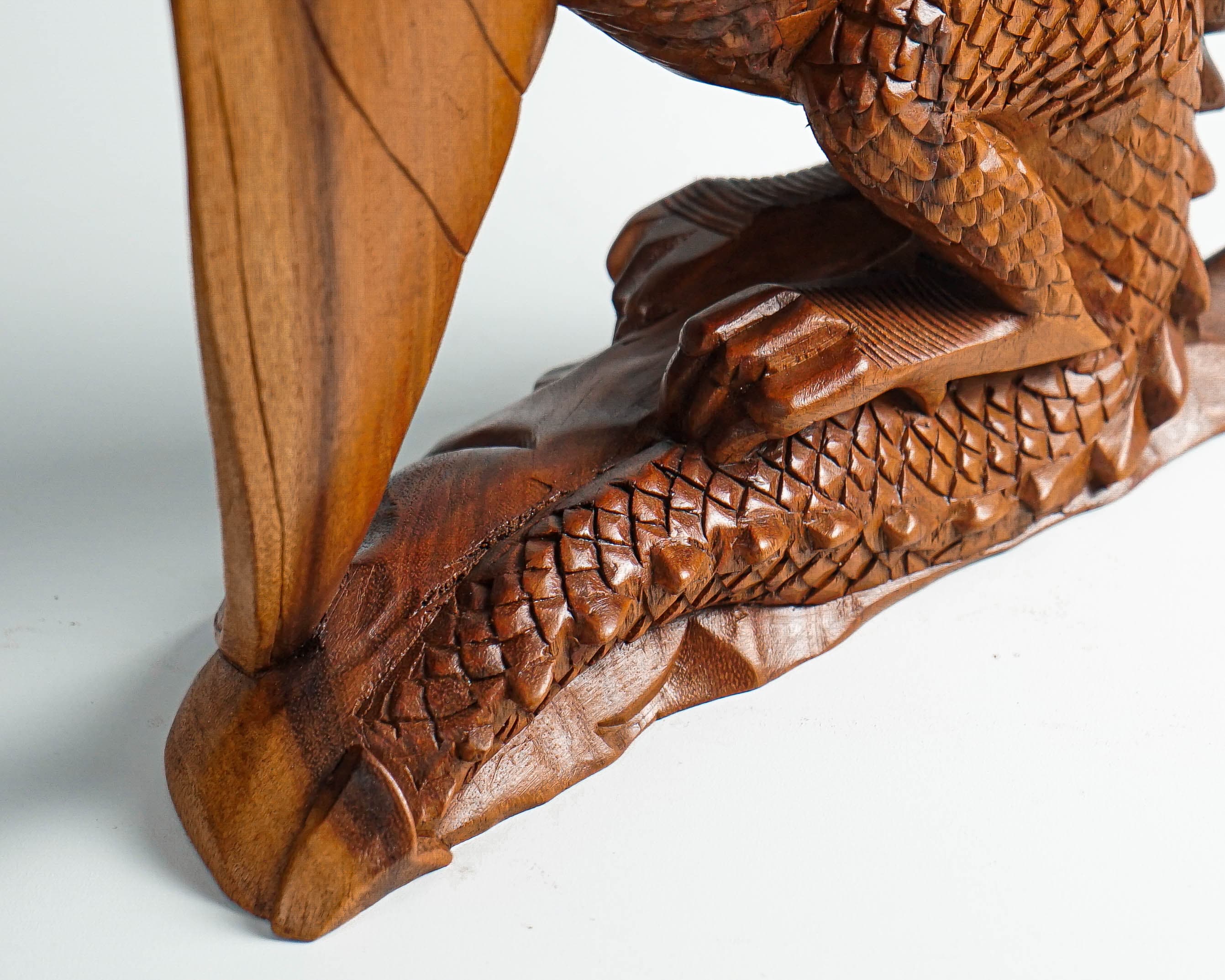Wooden Dragon Statue Unique Sculpture Chinese Dragon - Etsy