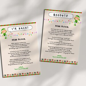 Elf Letter Set Canva Template, Christmas Elf Editable Letter, Elf ...