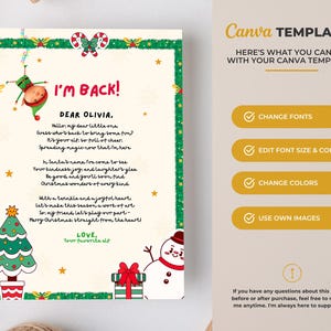 Elf Letter Set Canva Template, Christmas Elf Editable Letter, Elf ...