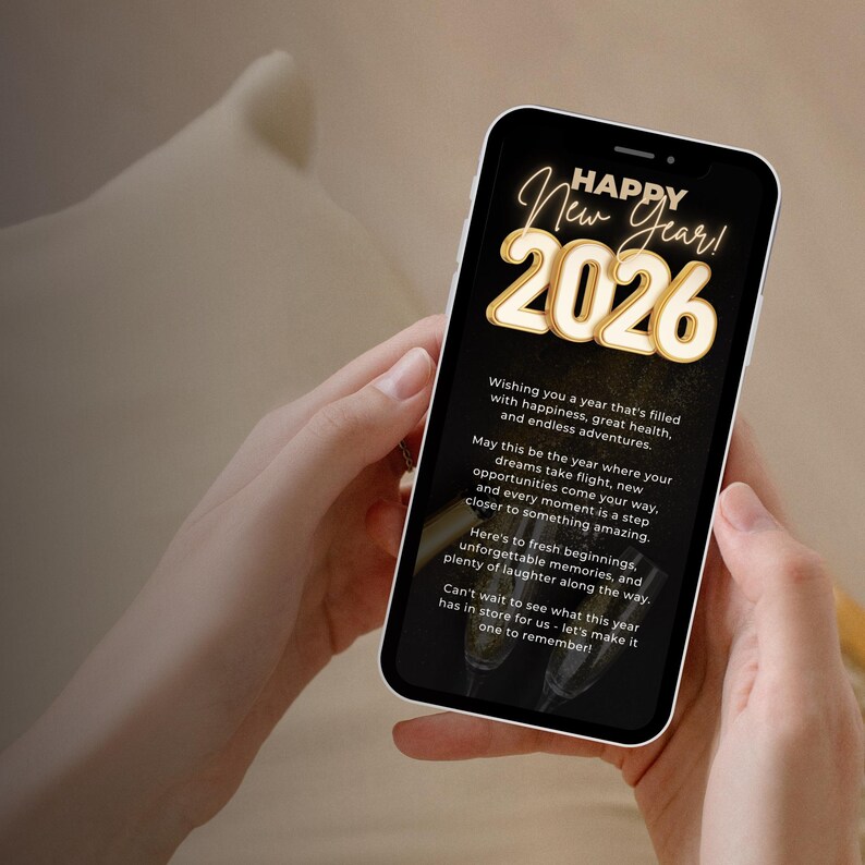 Customizable New Year Wishes 2026 Canva Template, Animated Greeting ...