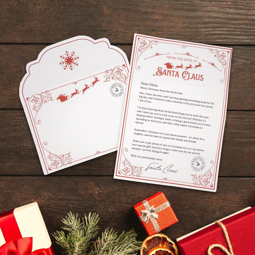 Letter From Santa Canva Template - Editable Christmas Letter for Kids ...