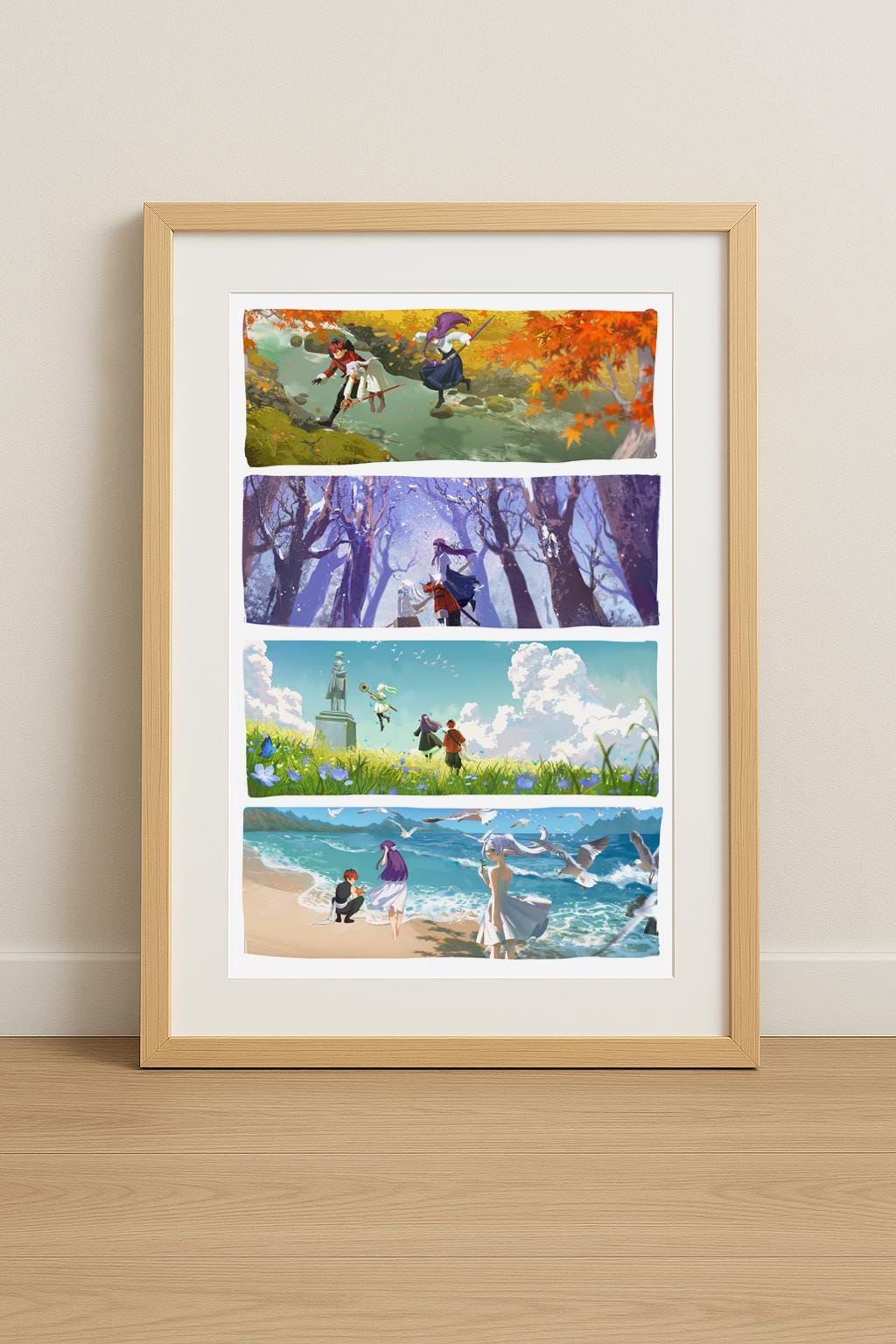 Frieren Beyond Journey’s End Art Print 4 Seasons Anime Poster 11x17 ...