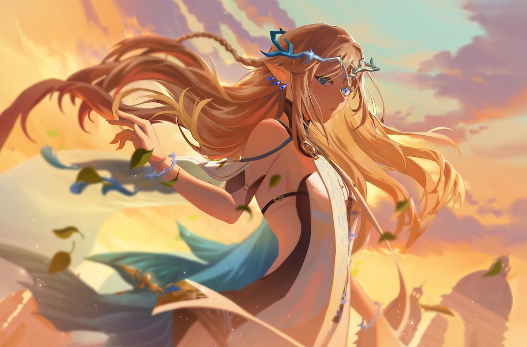 Carthethyia Wuthering Waves Postcard Print 5.5x8.5” Sunset Anime Art ...